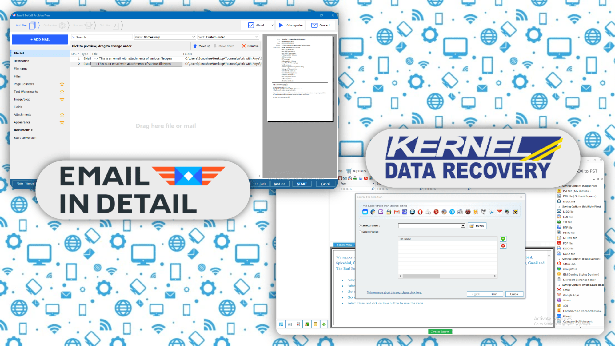 Email In Detail vs Kernel Data recovery: which one to choose?