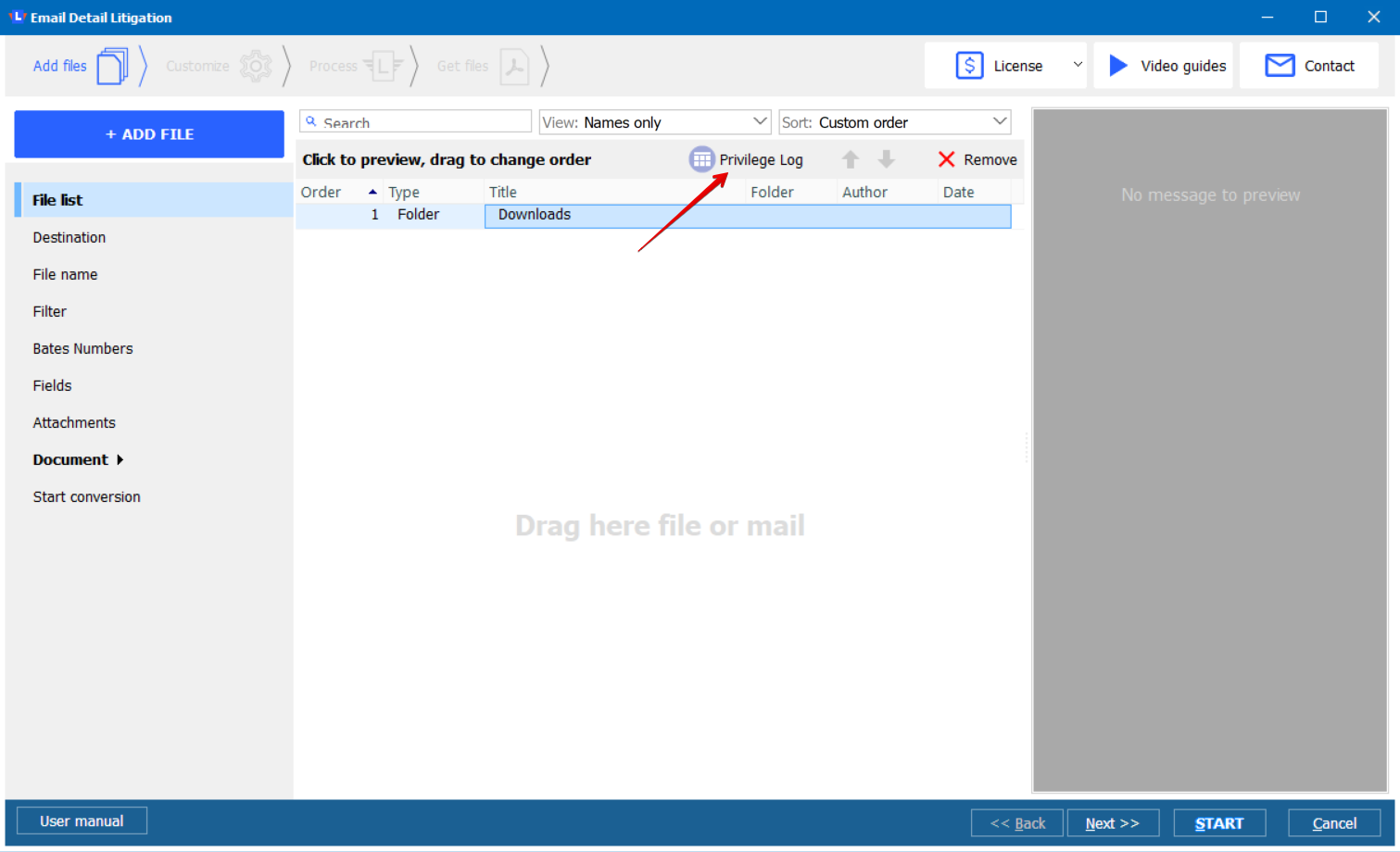 Find out more about Email Detail Software and Privilege Log